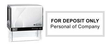 For Deposit Only - 2 Line Stamp Layout